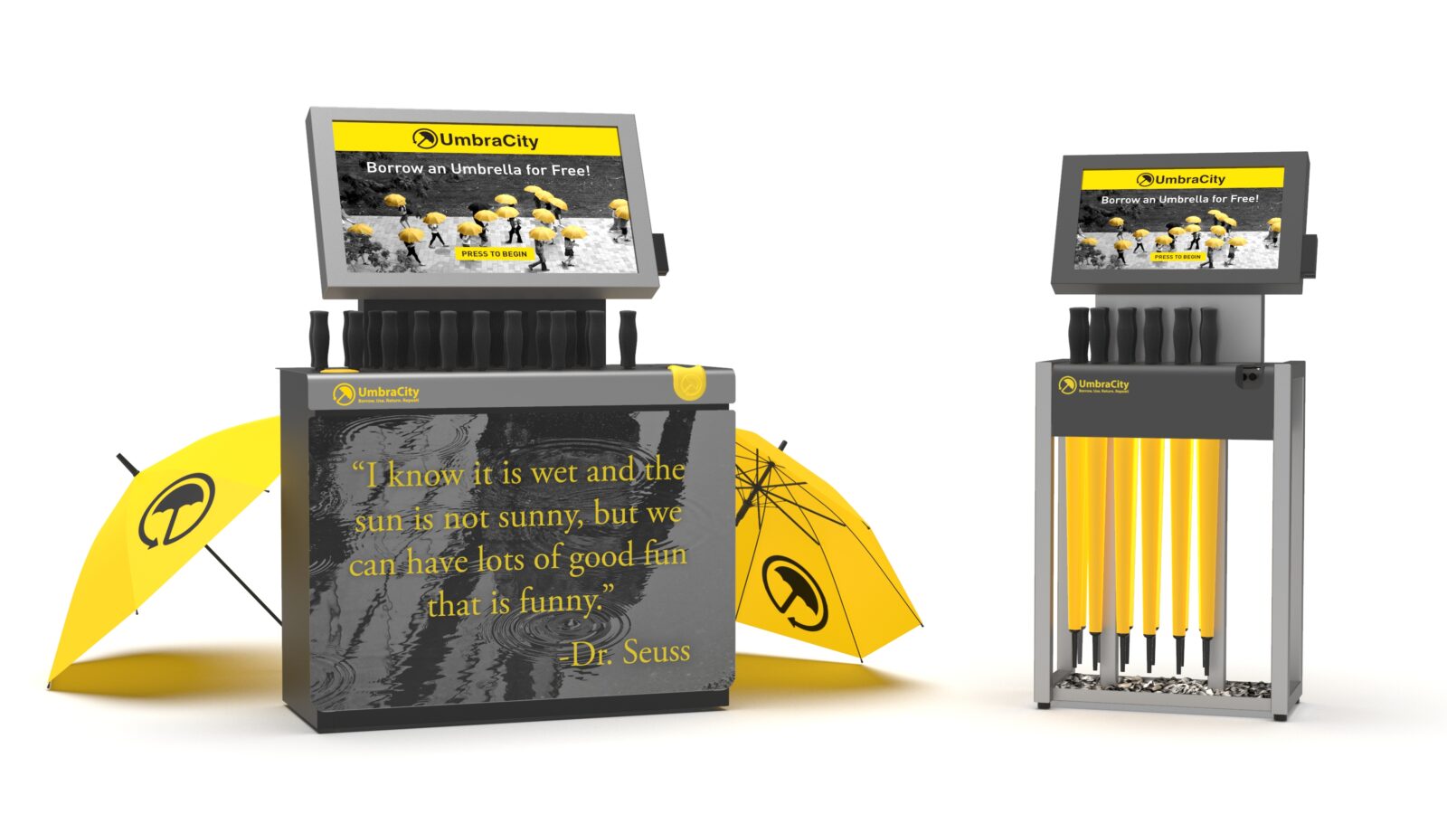 UmbraCity - Connected Umbrella Sharing Kiosk